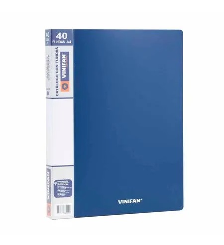 VINIFAN - Folder Catalogo Azul A4 x 40 fundas - PaperStop