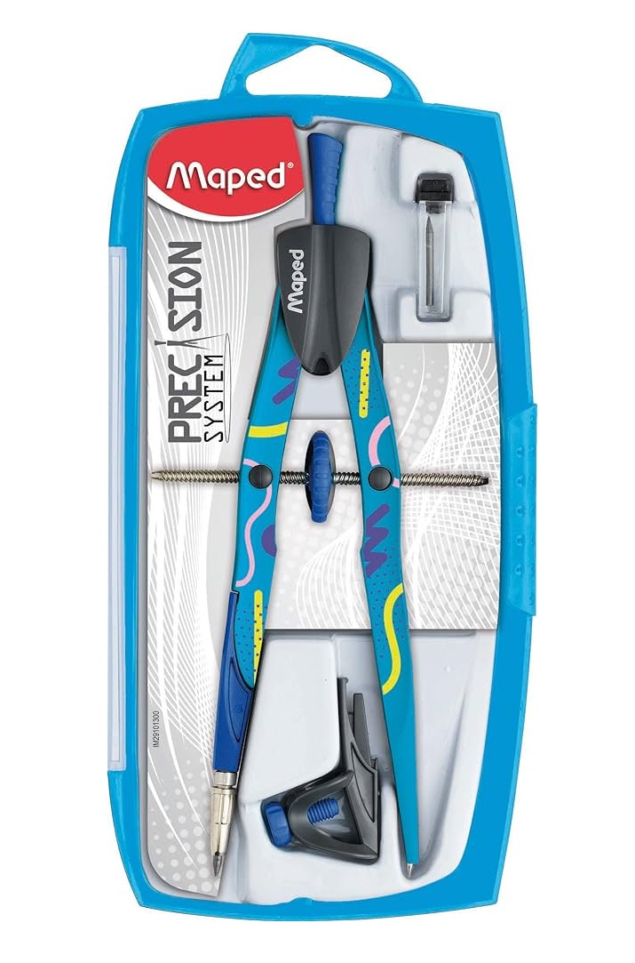 MAPED - COMPÁS BOWPRECISION FANCY Azul c/ESTUCHE - PaperStop