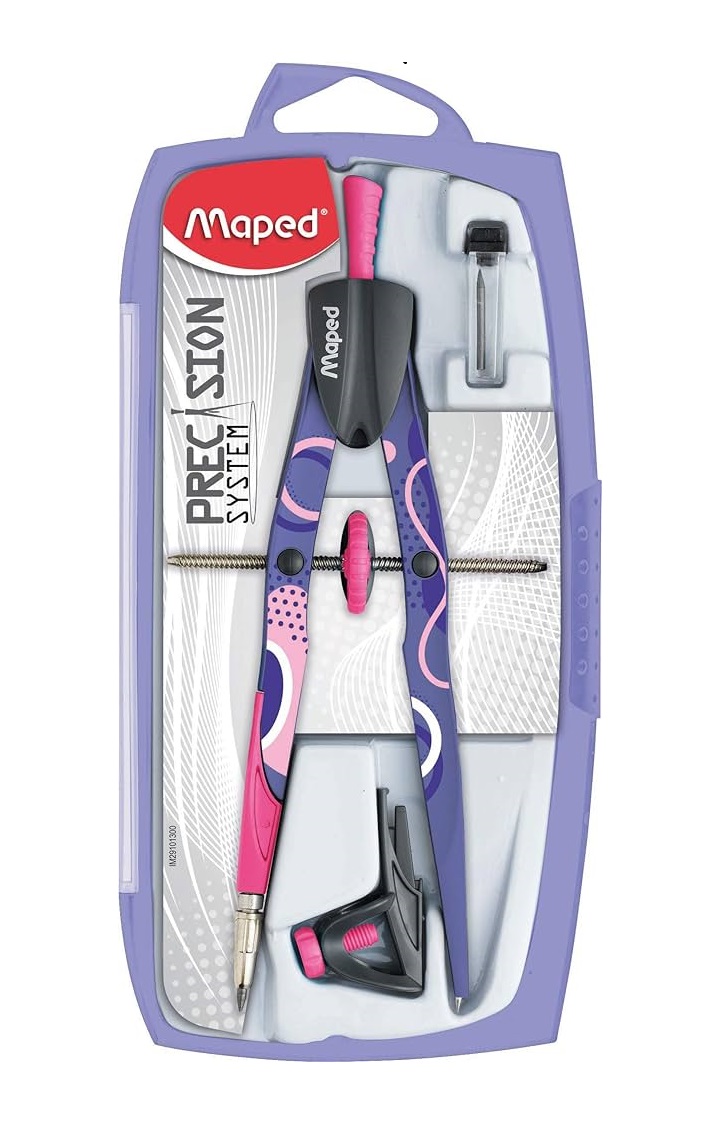 MAPED - COMPÁS BOWPRECISION FANCY Lila c/ESTUCHE - PaperStop