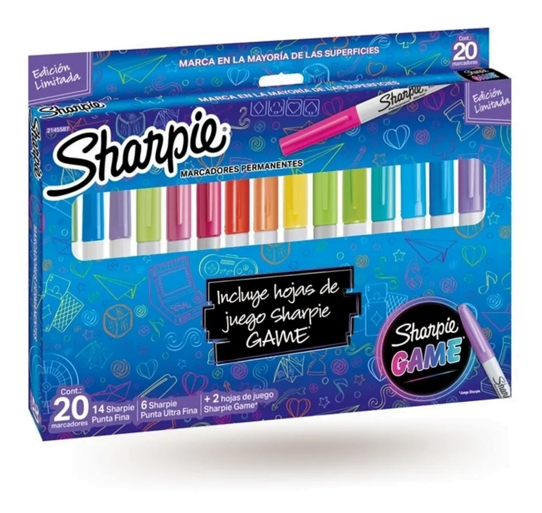Sharpie Marcadores Fine Game x 20 unidades - PaperStop