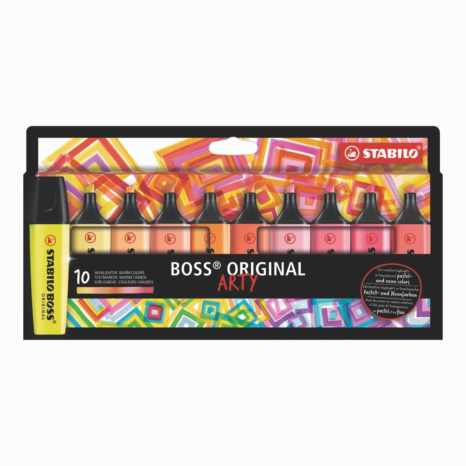 Stabilo boss original arty colores cálidos x 10 unidades - PaperStop