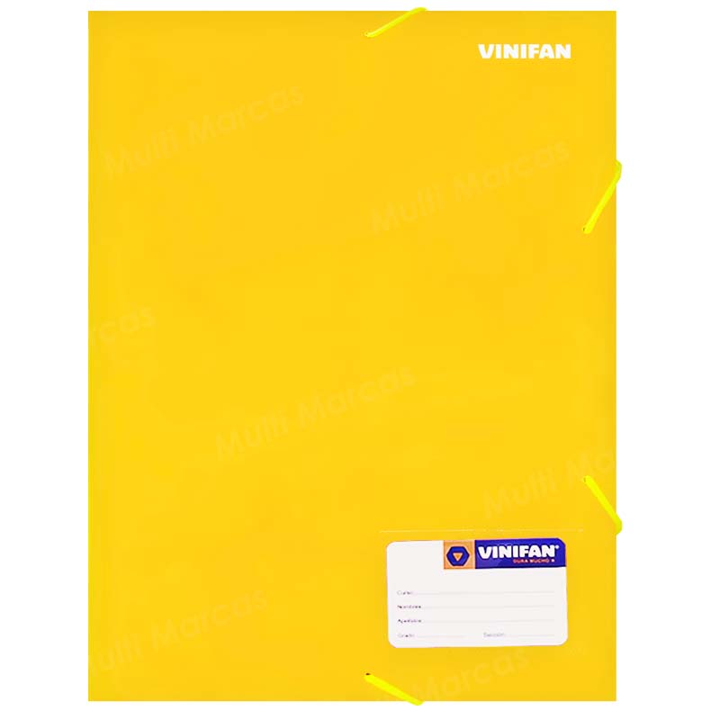 Vinifan - Folder oficio con liga amarillo - PaperStop