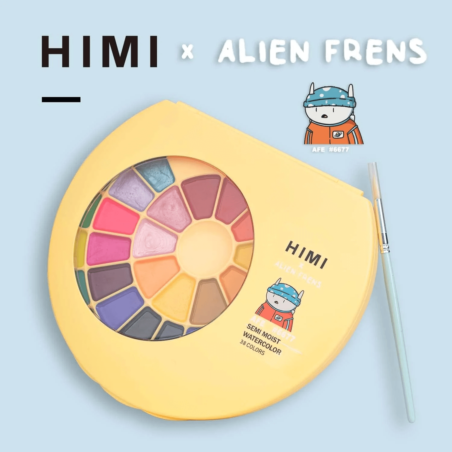 MIYA - HIMI X ALIEN FRENS - Acuarelas Semi Sólidas x 38 colores - PaperStop