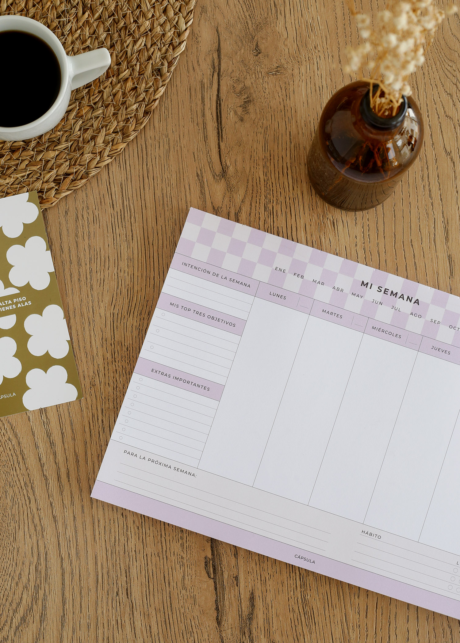 CÁPSULA - PLANIFICADOR LAVANDA VICHY SEMANAL - PaperStop